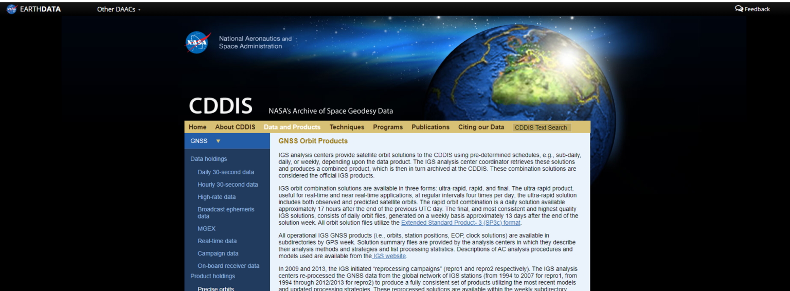 Baixar efemérides precisas a partir do CDDIS - Adenilson Giovanini