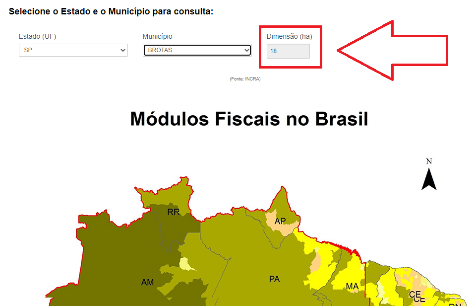Módulo Fiscal Incra Tabela - BRAINCP