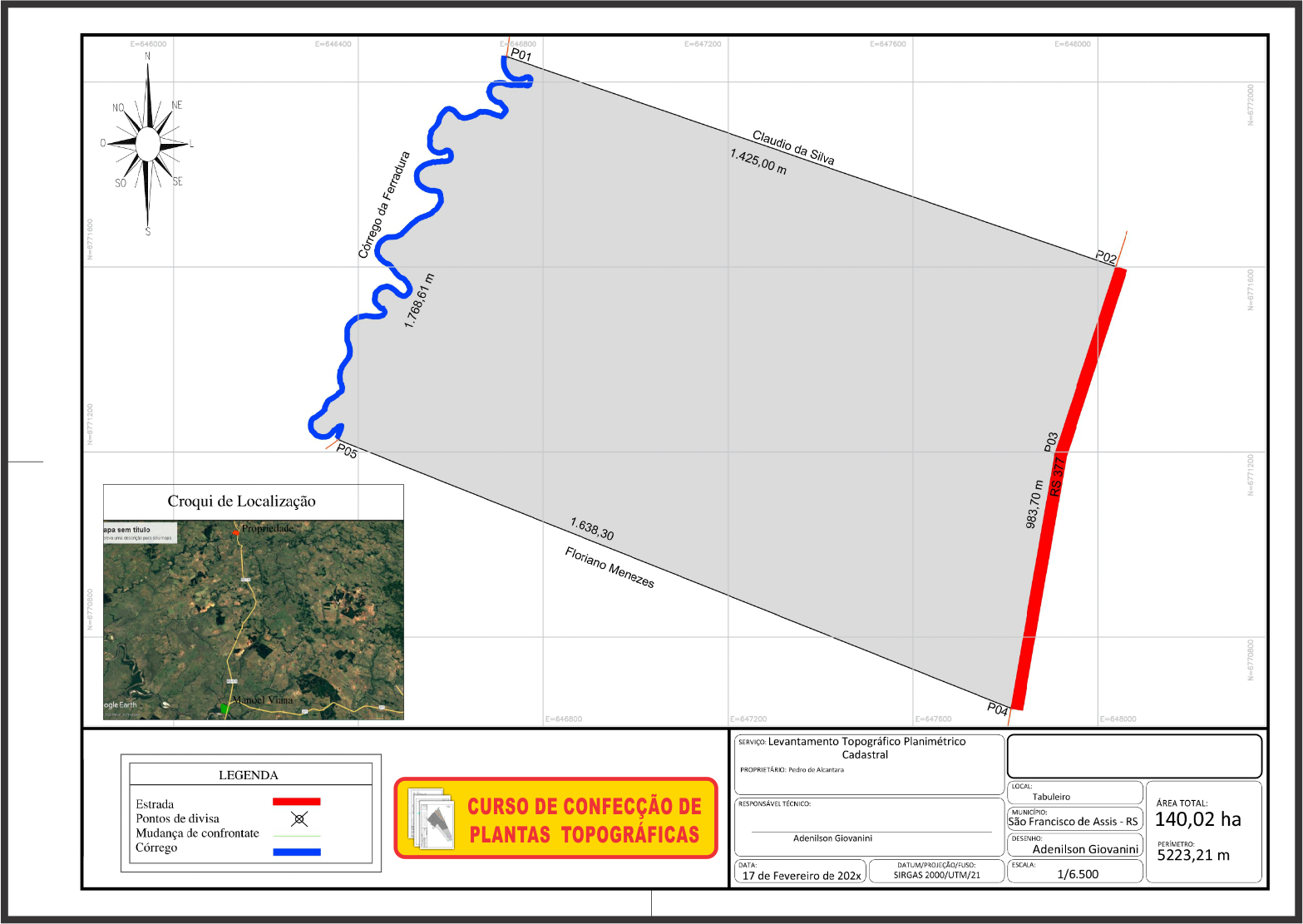 Planta de Localização e Situação? - Adenilson Giovanini