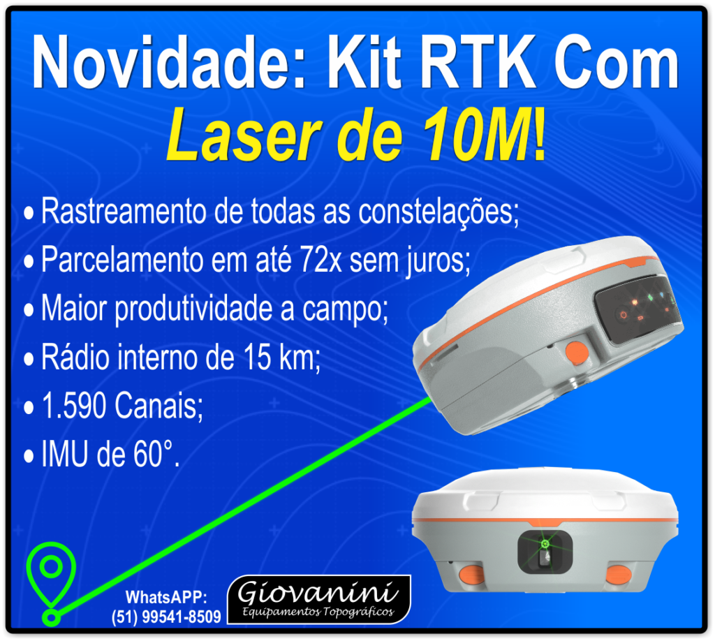 RTK ComNav S6 + T30 Laser - Giovanini Equipamentos Topográficos