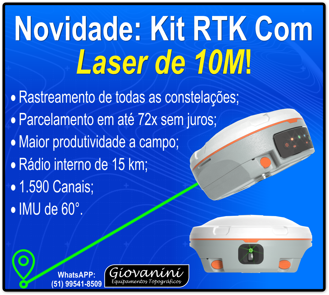 RTK ComNav S6 + T30 Laser - Giovanini Equipamentos Topográficos