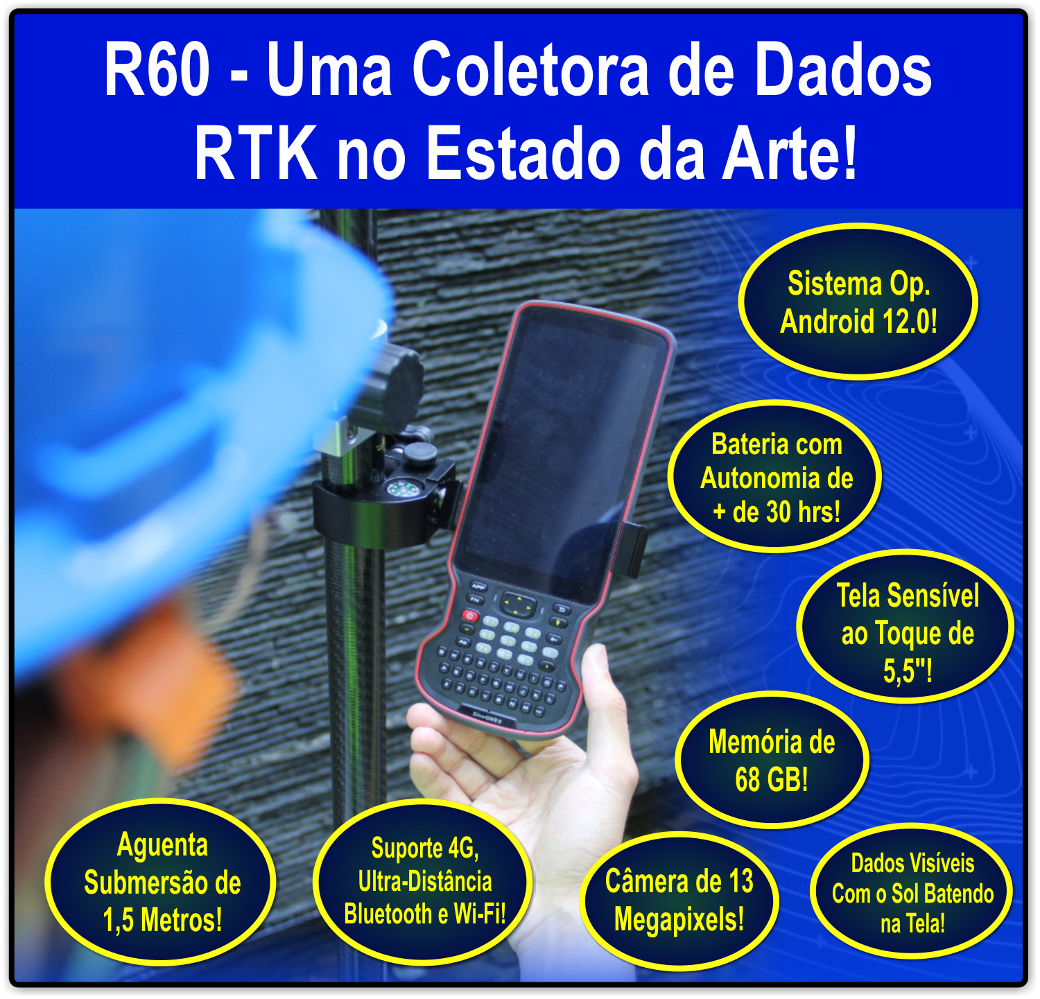 RTK ComNav S6 + T30 Laser - Giovanini Equipamentos Topográficos
