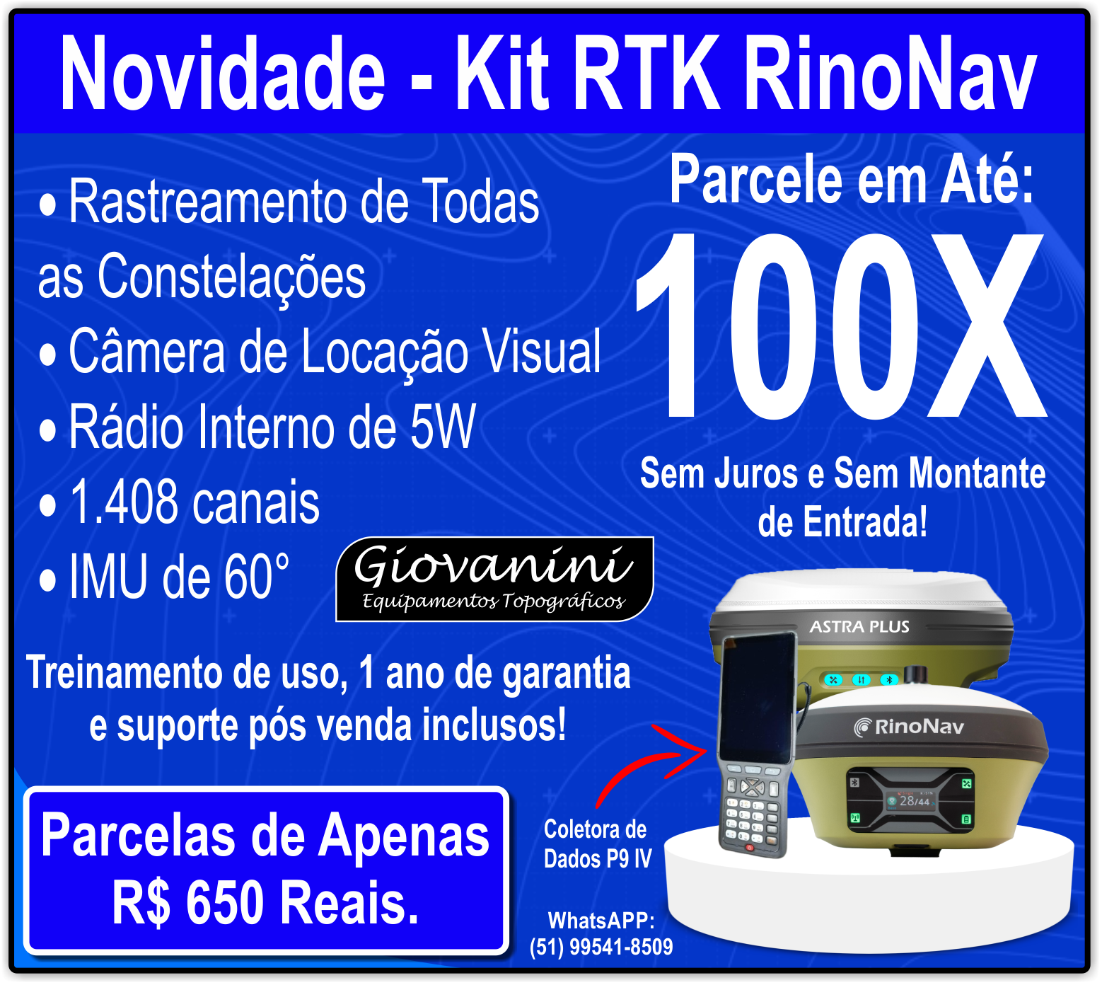 Kit RTK RinoNav Theia + Astra Plus - Giovanini Equipamentos Topográficos
